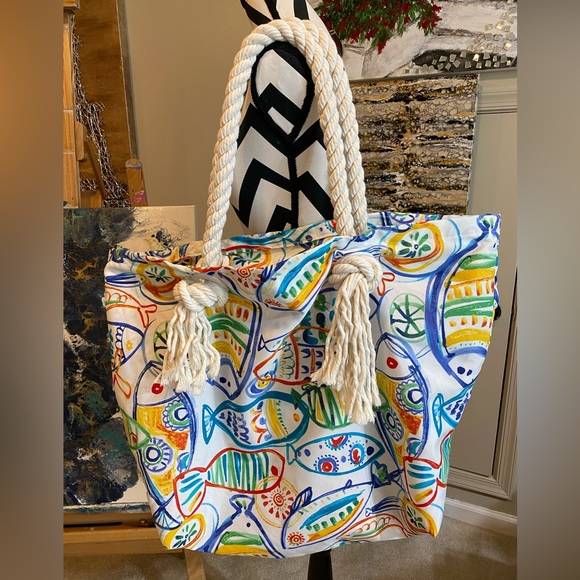 Hand Crafted | Bags | Large Beach Bag Handmade | Poshmark